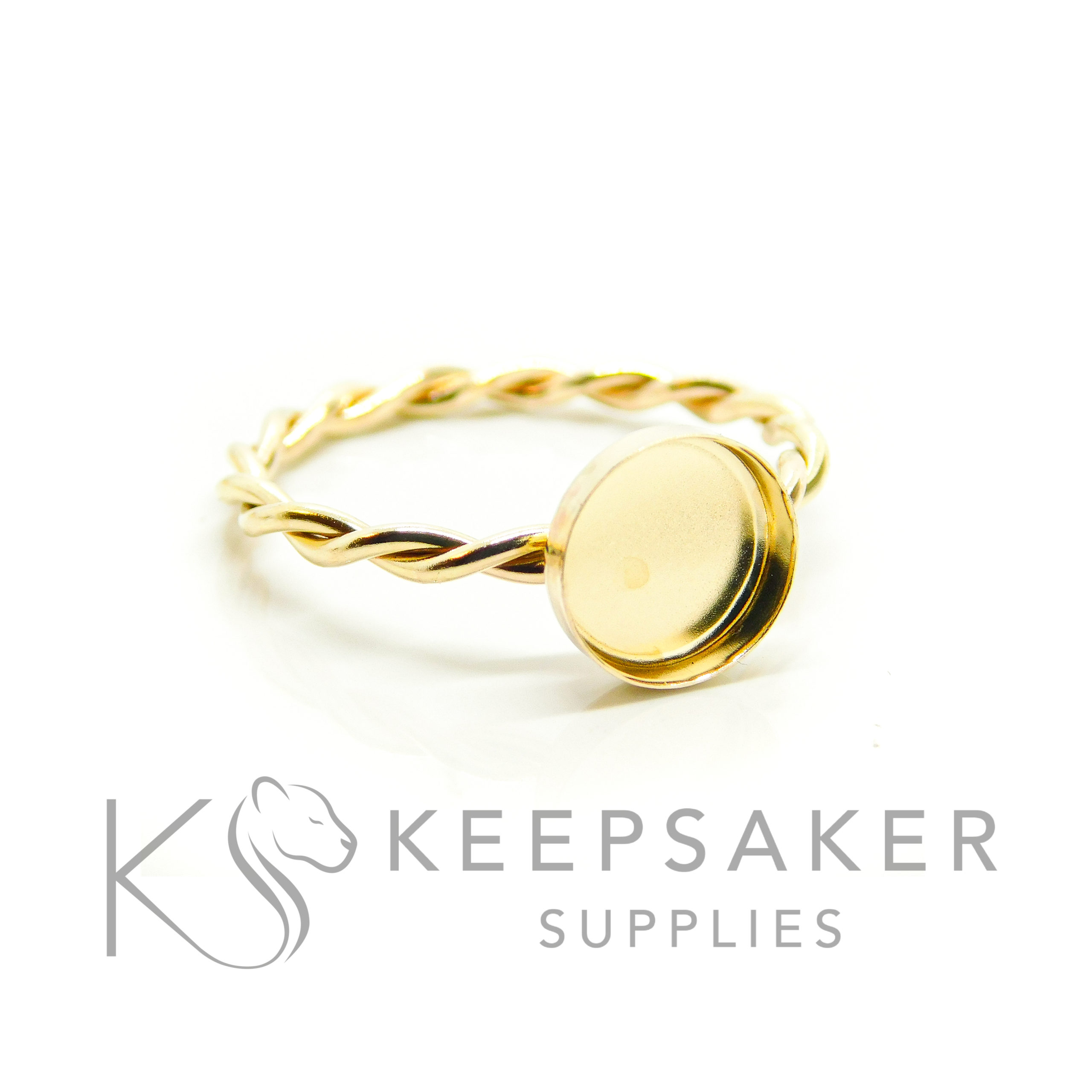 Solid Gold Twisted Ring Setting and Kit ⋆ Yellow Gold