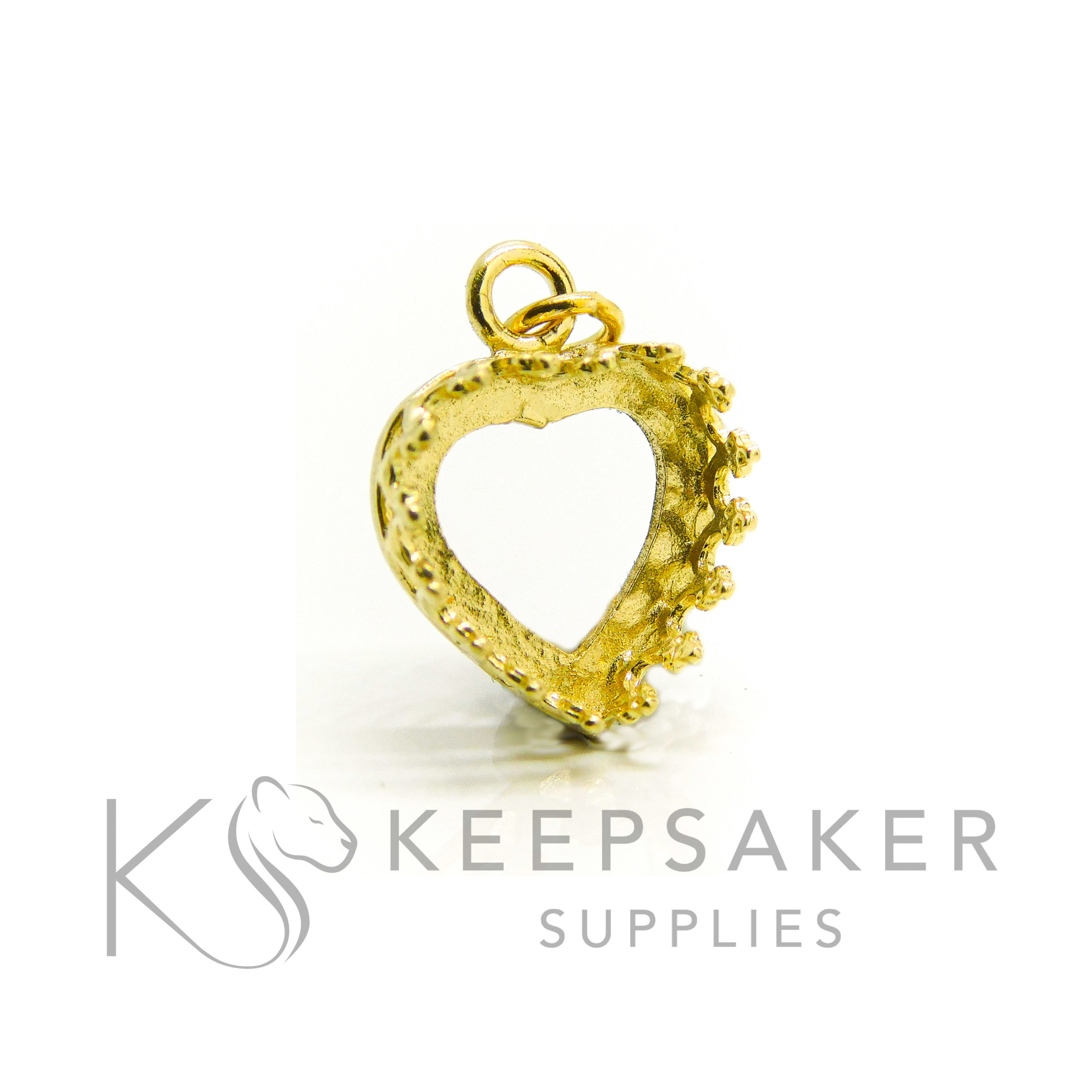 Solid Gold Crown Heart Settings ⋆ Keepsaker Supplies