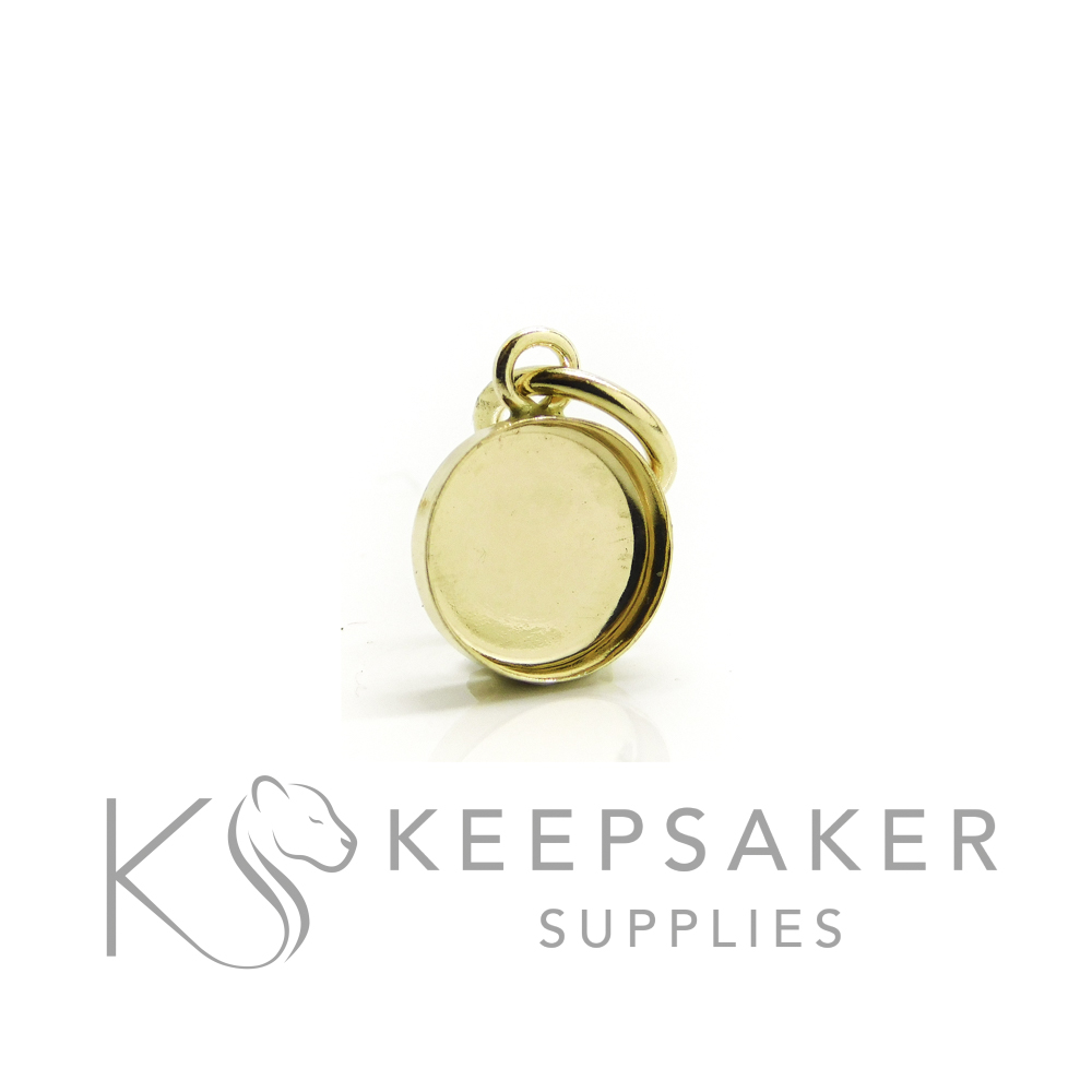 Solid Gold Round Bezel Necklace and Kit